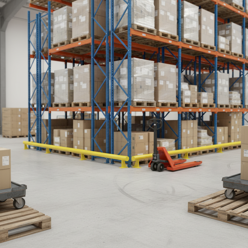 Heavy Duty Raised Collision Bars for Industrial Protection